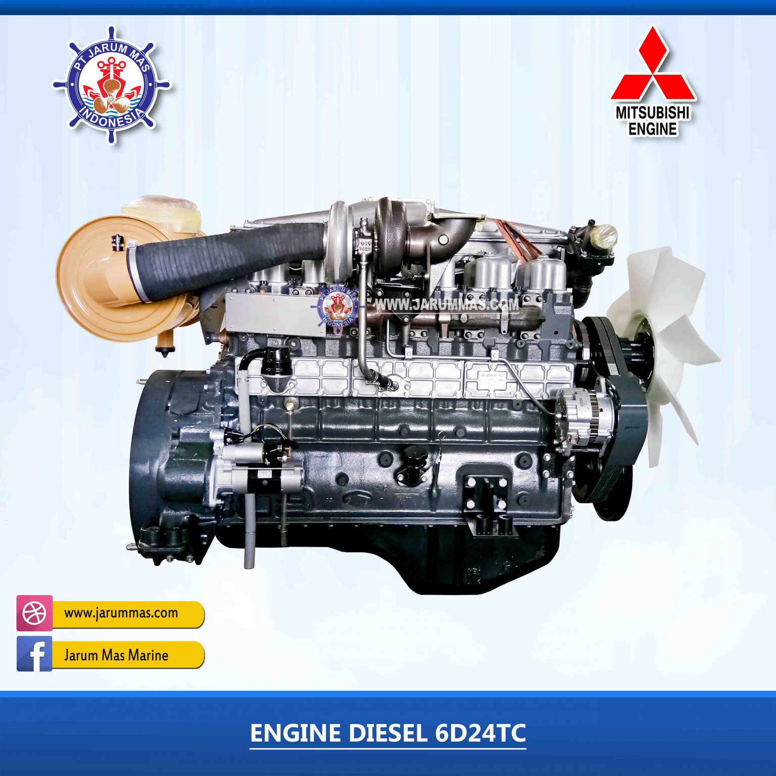 Engine 6D16T 134kw 1800rpm Diesel MITSUBISHI Kondisi baru 100% - PT ...