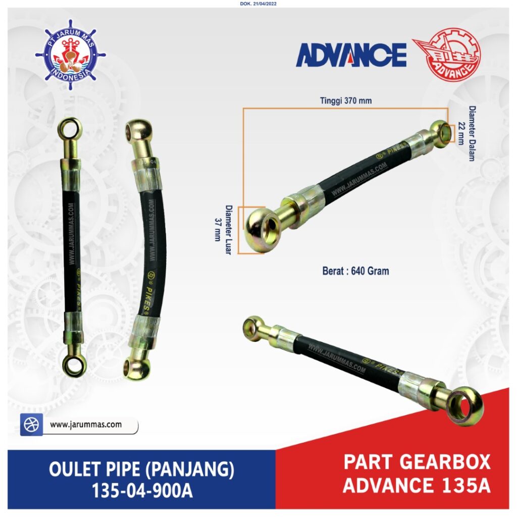Outlet Pipe (Panjang) 135-04-900A "ADV" - PT Jarum Mas Indonesia ...