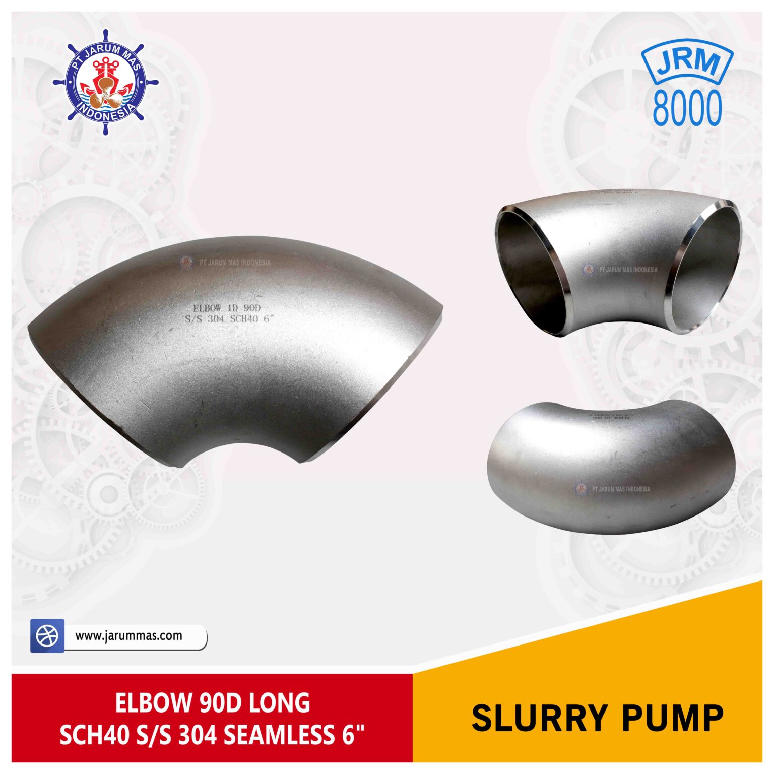 ELBOW 90D LONG SCH40 S/S 304 SEAMLESS 6" - PT Jarum Mas Indonesia ...